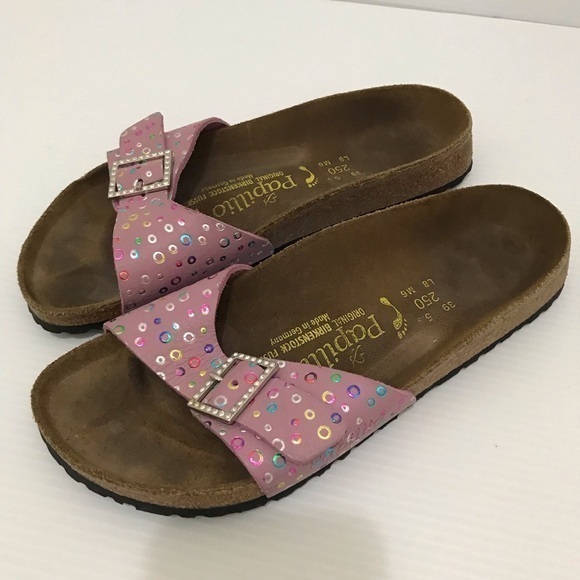 Papillio | Shoes | Papillio Pink Sandals With Metallic Accents | Poshmark
